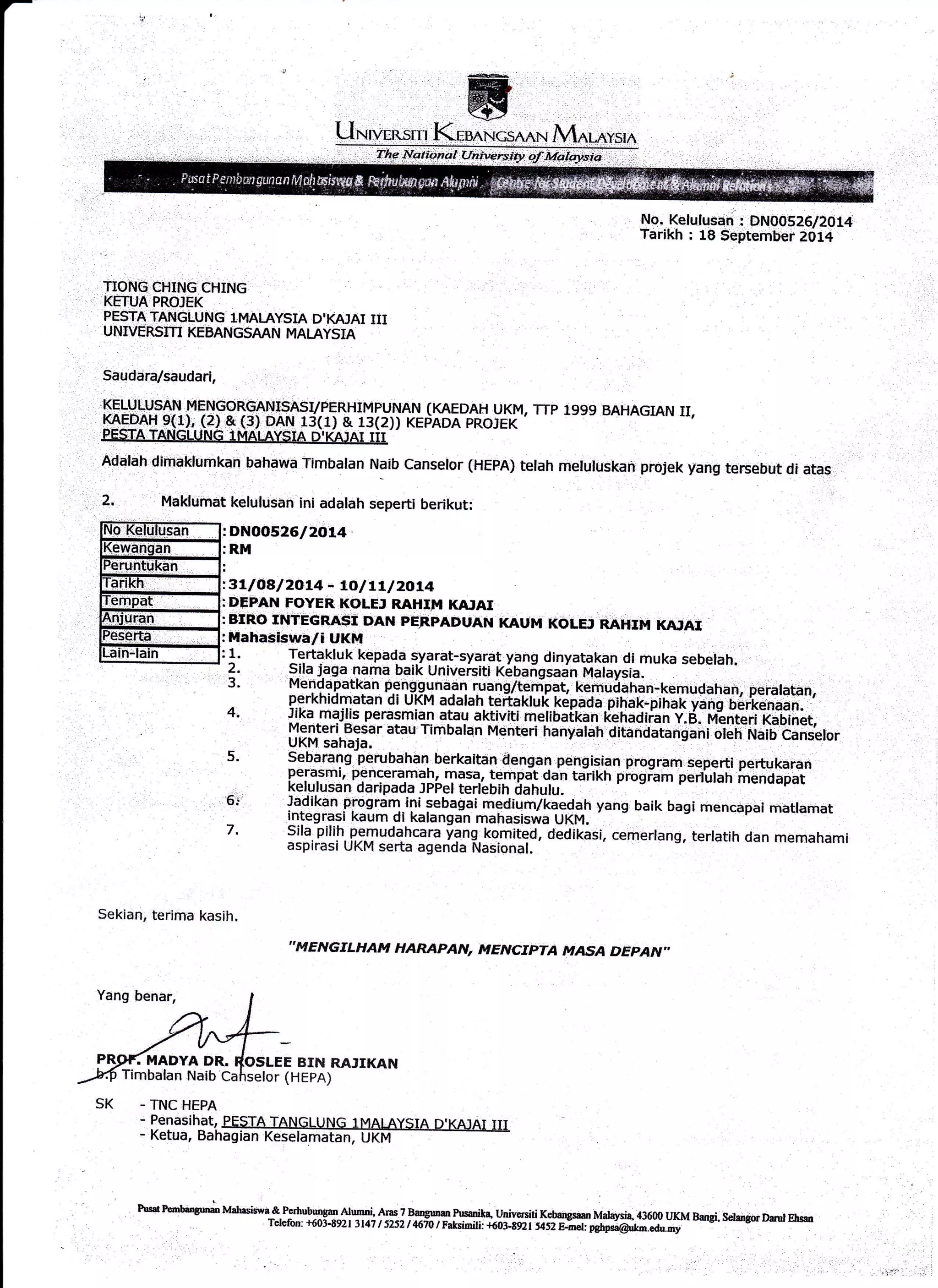 Surat kelulusan | PDF