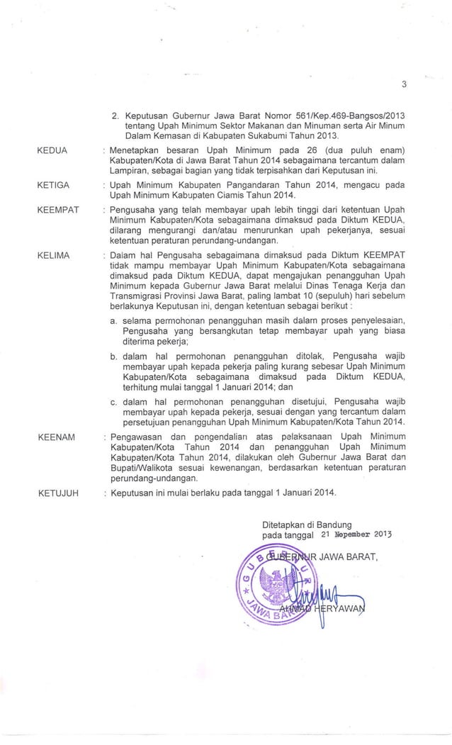 Surat keputusan gubernur jawa barat nomor 561 kep.1636 bangsos2014 | PDF