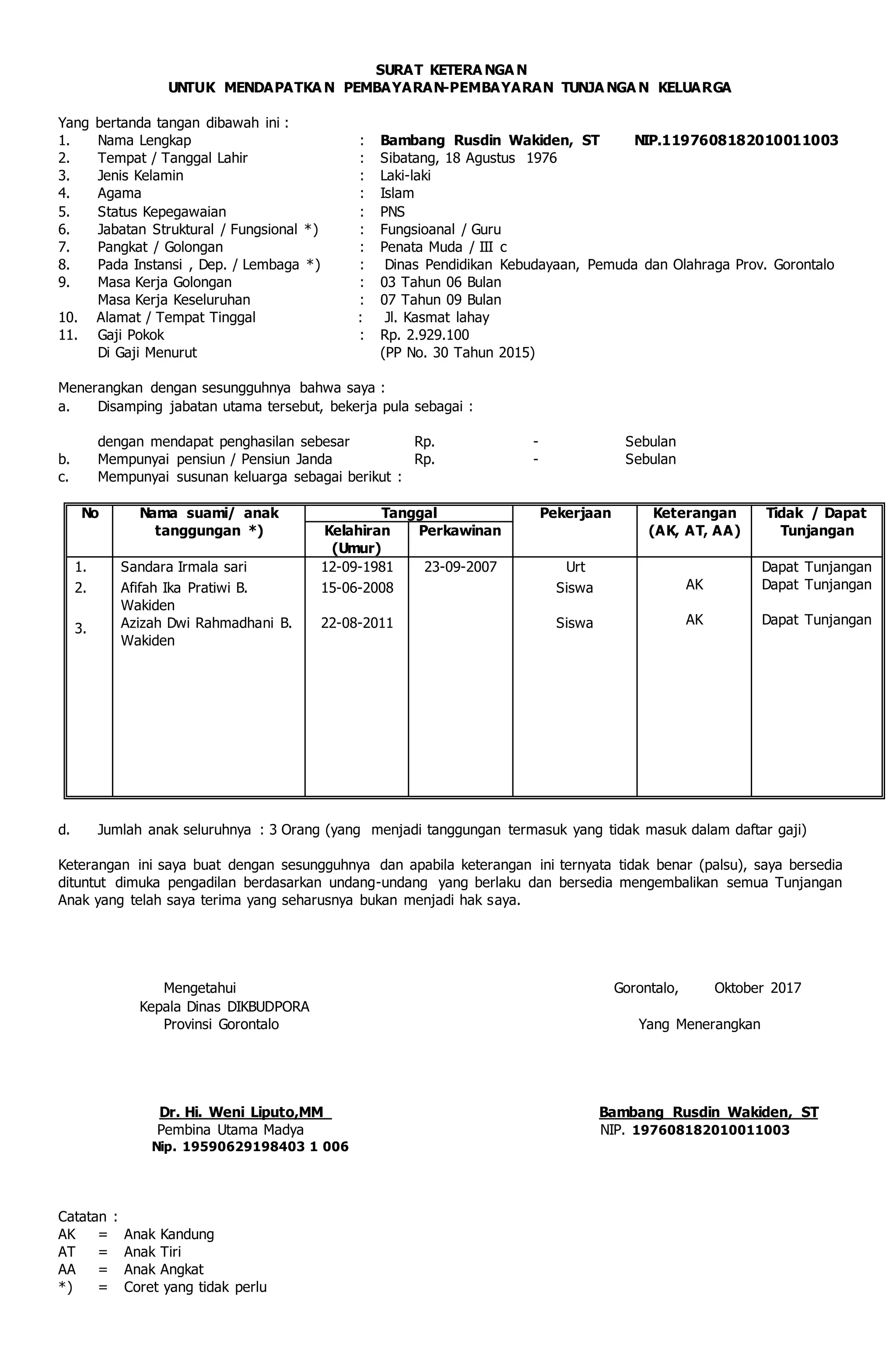 Surat keterangan bambang | DOCX