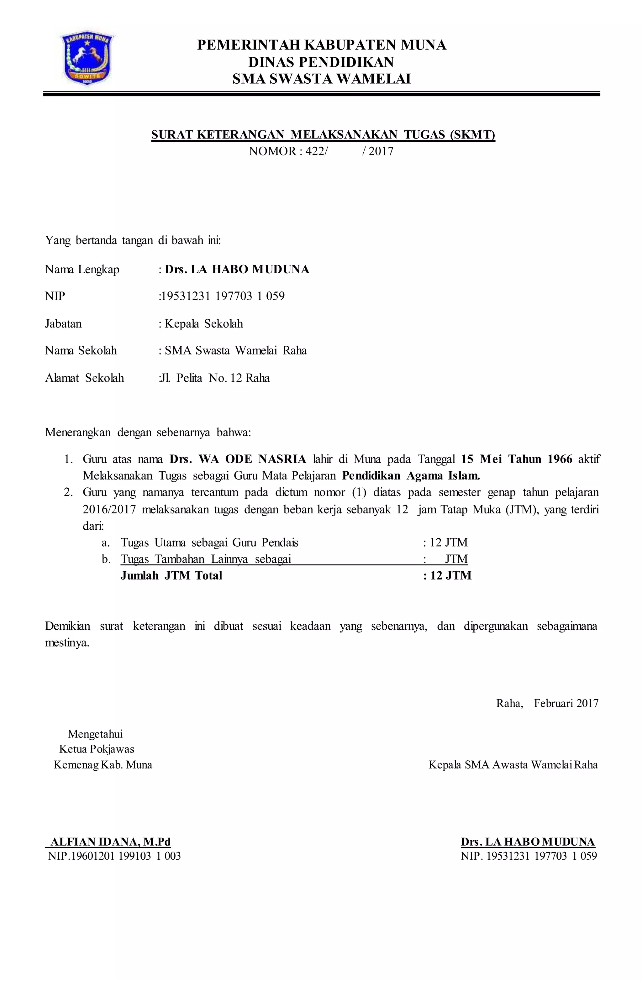 Surat keterangan beban kerja (skbk) 2 | DOCX