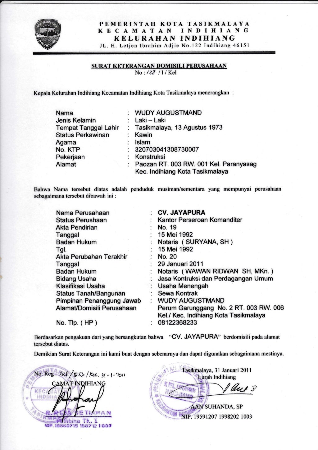 Surat Keterangan Domisili Usaha - Perumperindo.co.id Surat Keterangan Domisili Usaha - Perumperindo.co.id