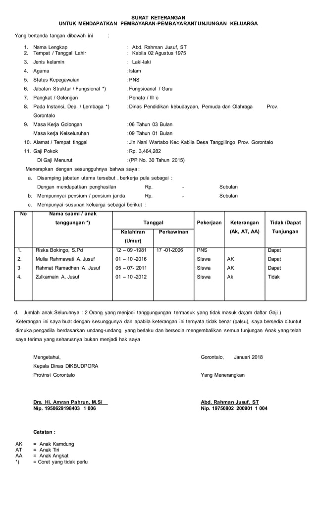 Surat keterangan kp4 | PDF