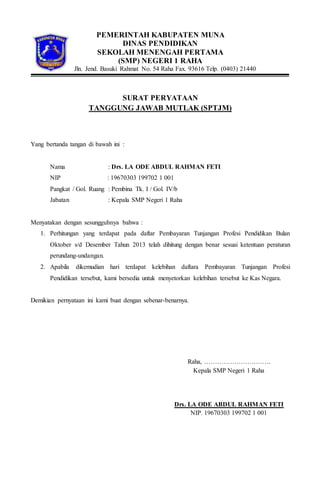 Surat keterangan melaksanakan tugas lia | DOCX