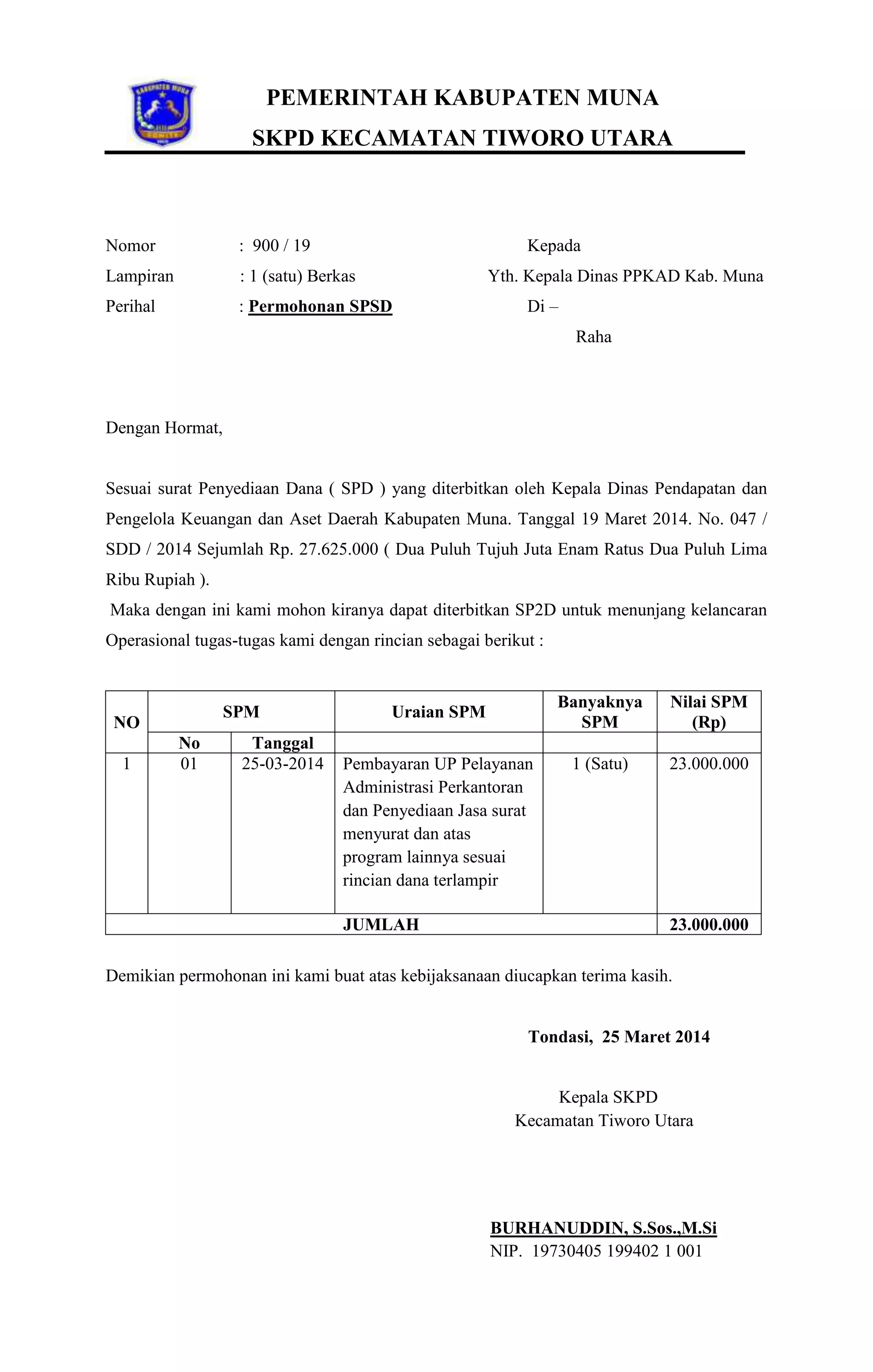 Surat keterangan spd kab. muna | DOCX