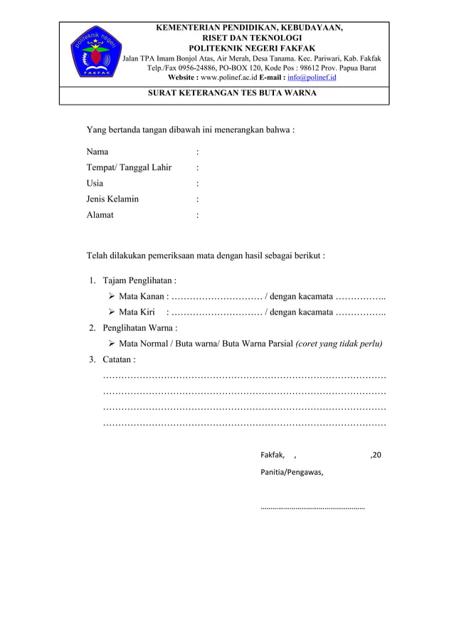 Surat Keterangan Tes Buta Warnapdf