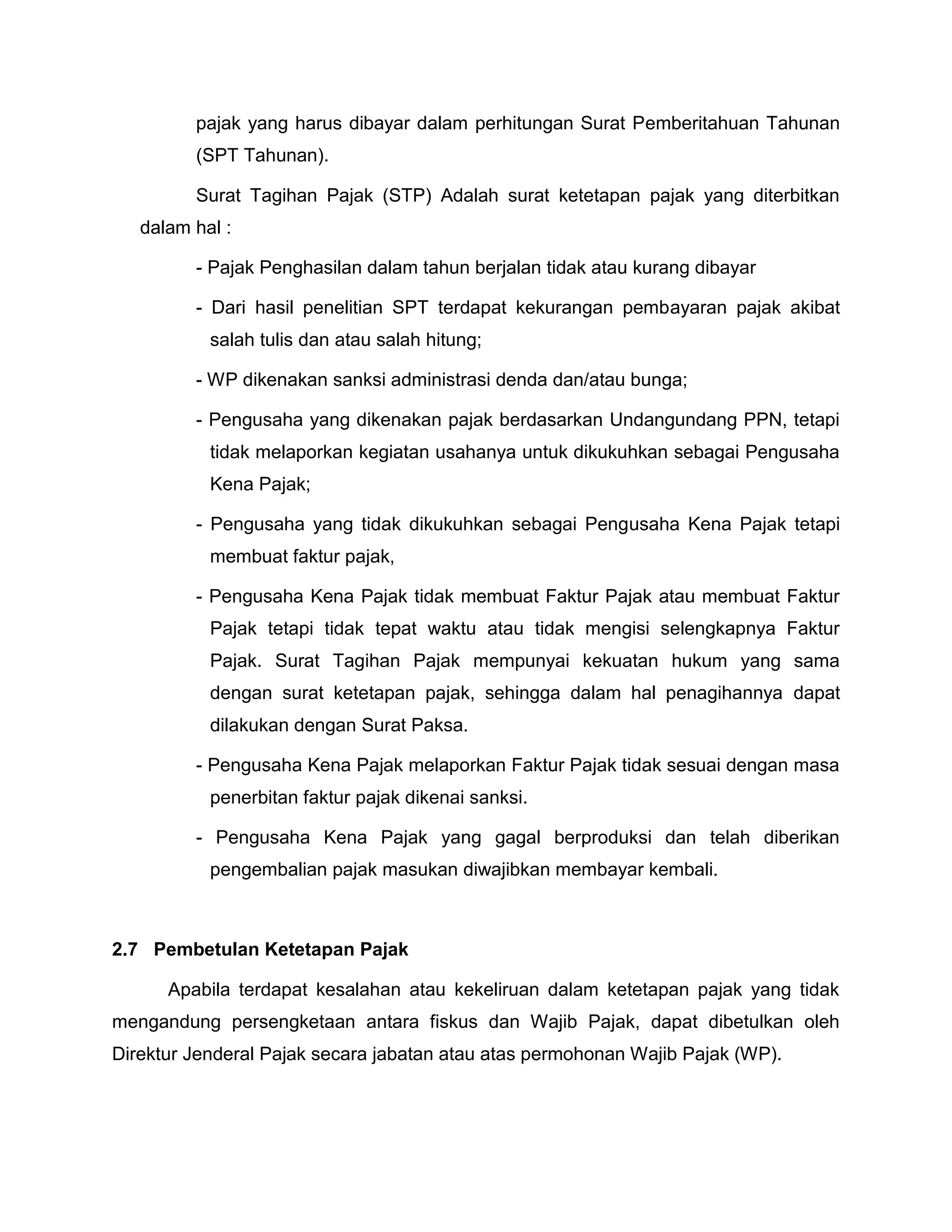 Surat ketetapan pajak dan surat keputusan paper riama | DOCX