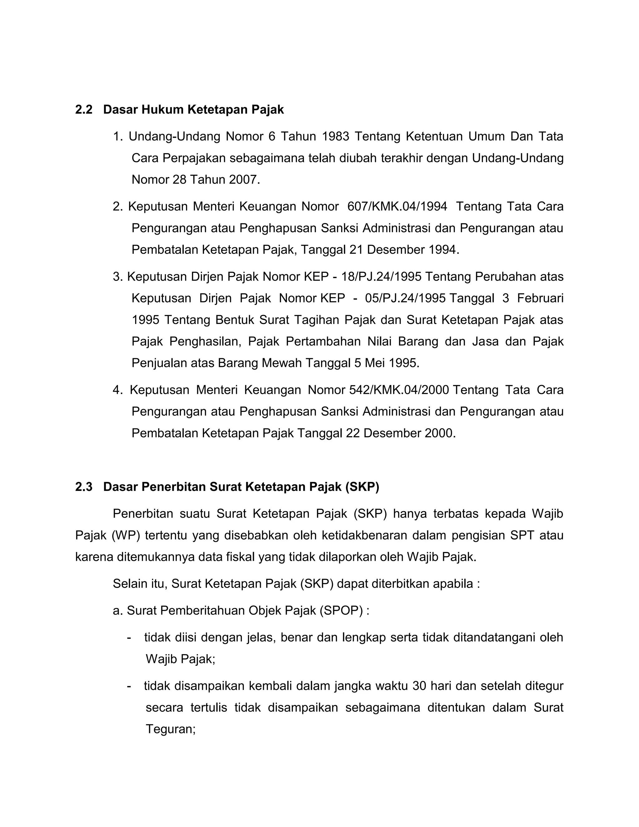 Surat ketetapan pajak dan surat keputusan paper riama | DOCX