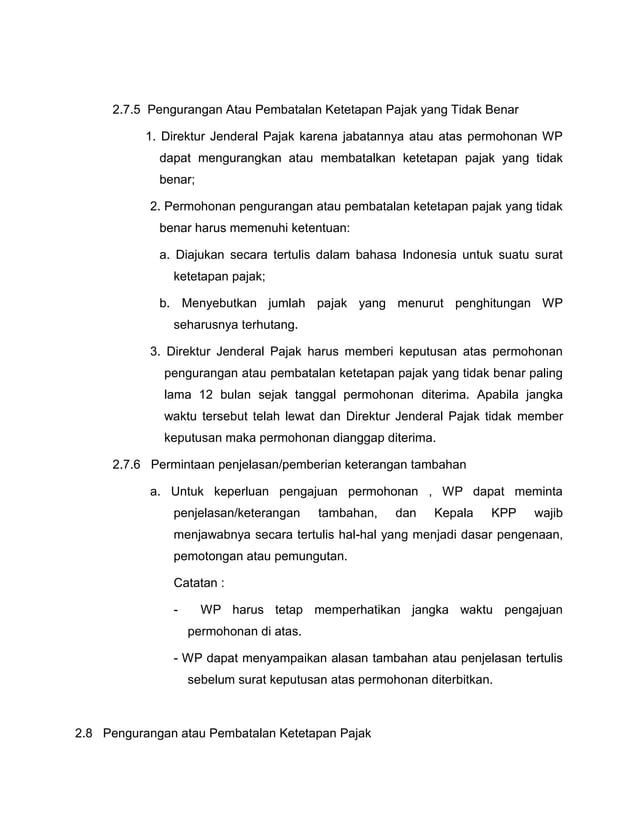 Surat ketetapan pajak dan surat keputusan paper riama | DOCX