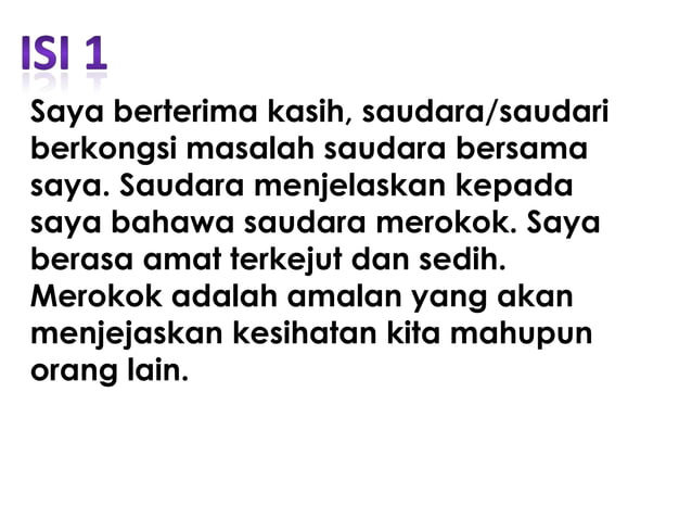 Surat kiriman tidak rasmi Tingkatan 1 | PPTX
