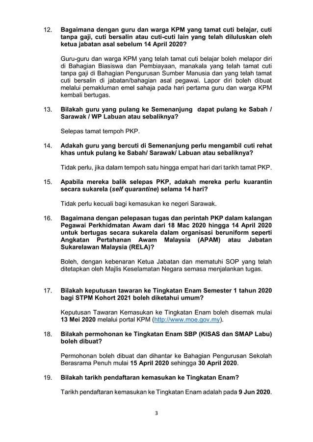 Surat kpm stay at home | PDF