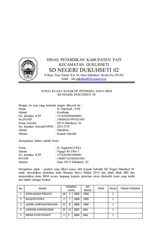 Surat kuasa bsm bri ok | PDF