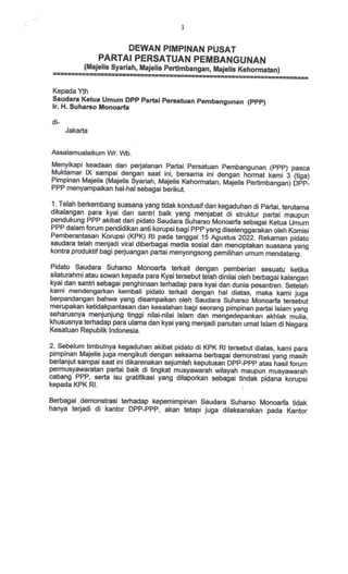 SURAT MAJELIS DPP PPP | PDF