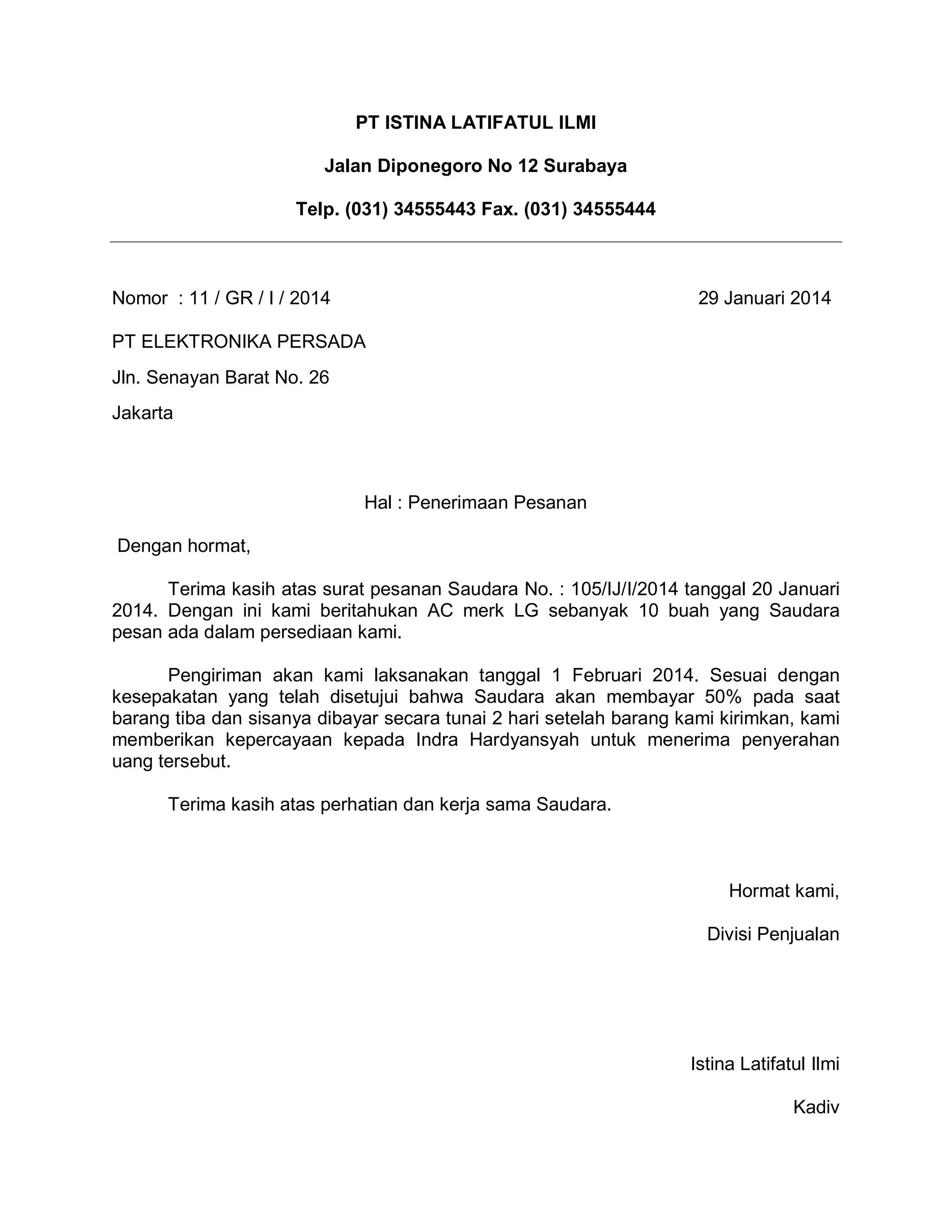 Surat masuk | PDF