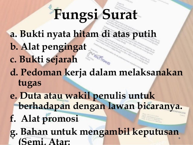 Surat menyurat presentasi