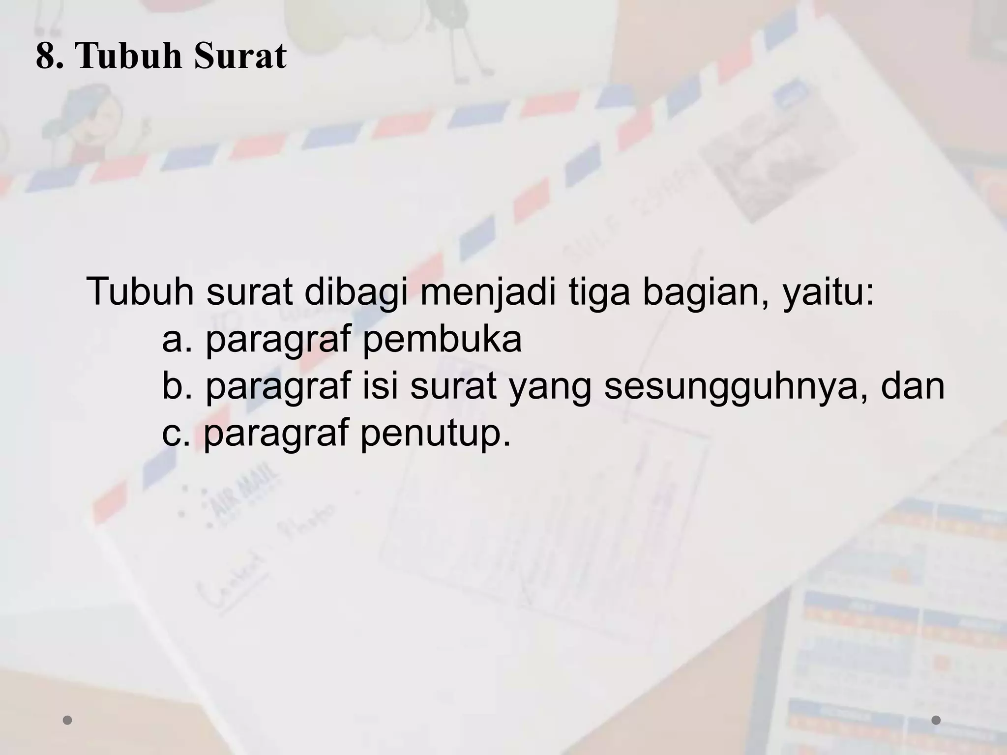 Surat menyurat presentasi | PPT