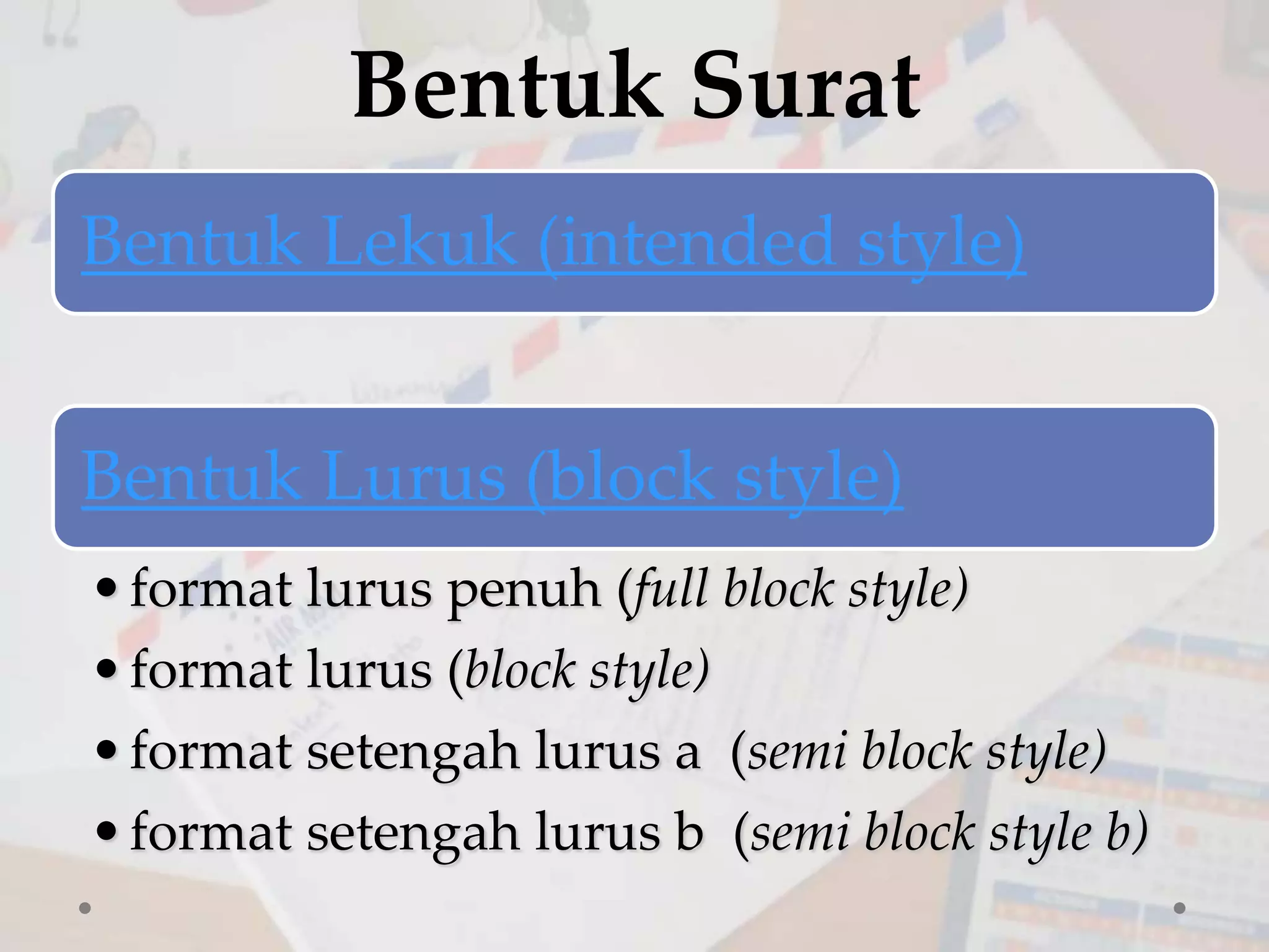 Surat menyurat presentasi | PPT