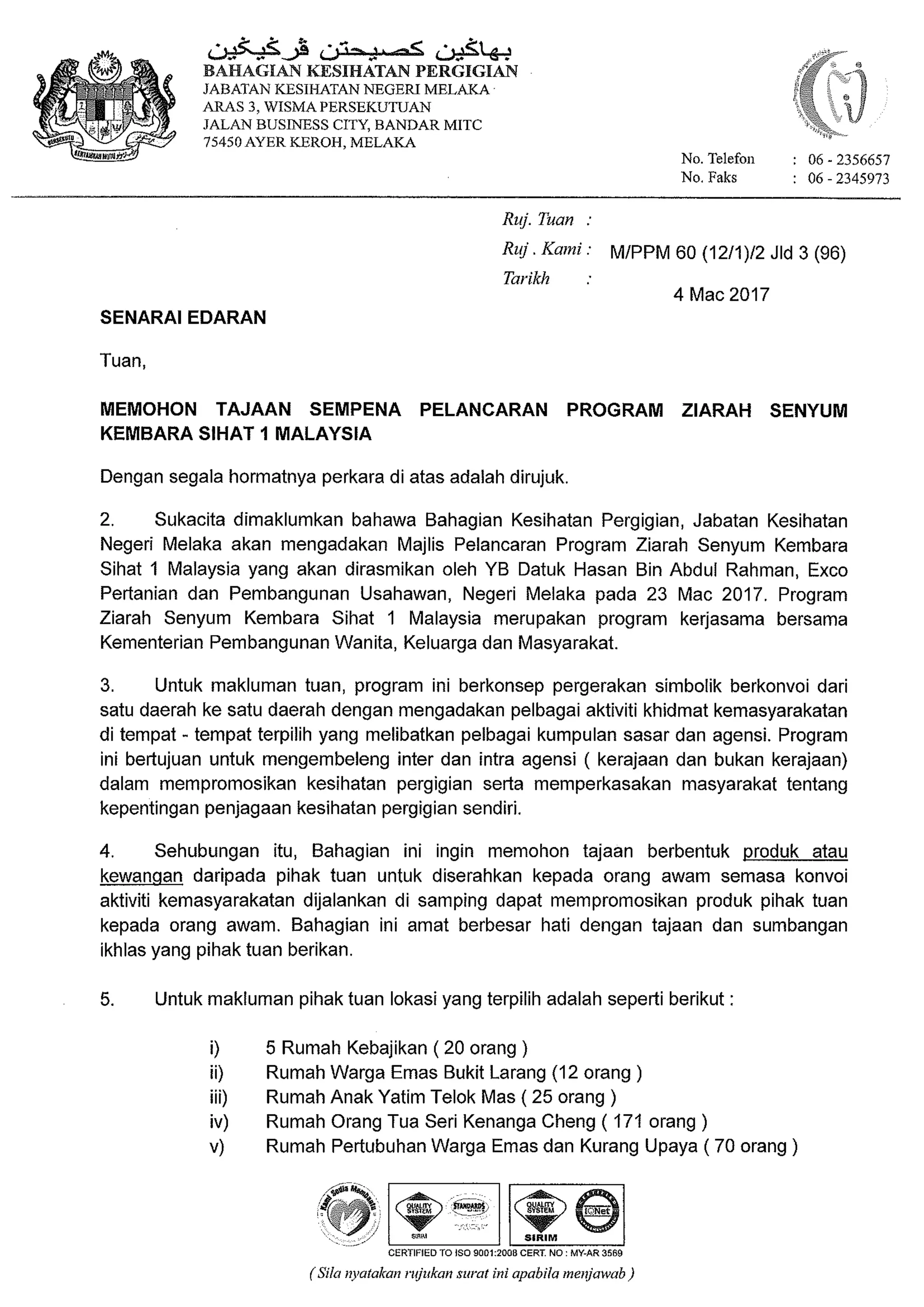 Surat mohon tajaan | PDF