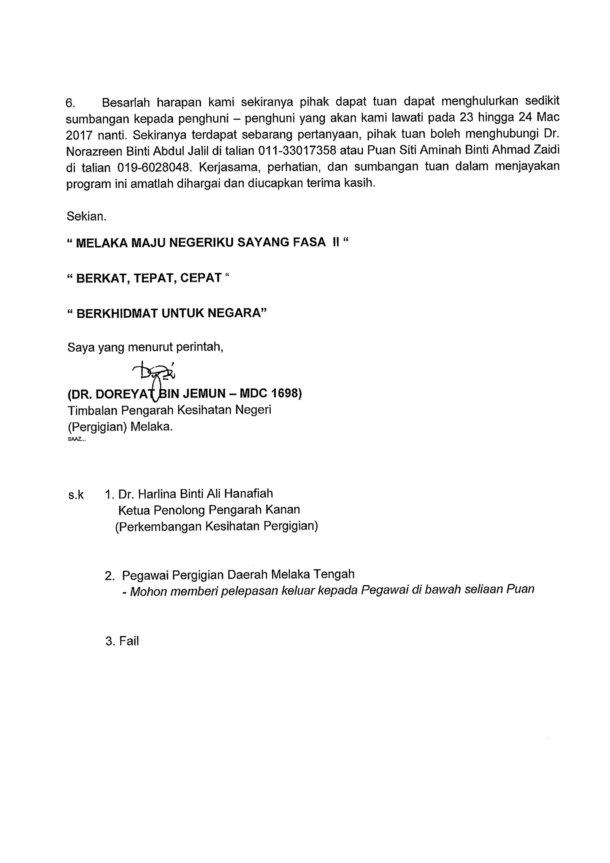 Surat mohon tajaan | PDF