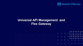 MuleSoft Surat Meetup#41 - Universal API Management, Anypoint Flex ...