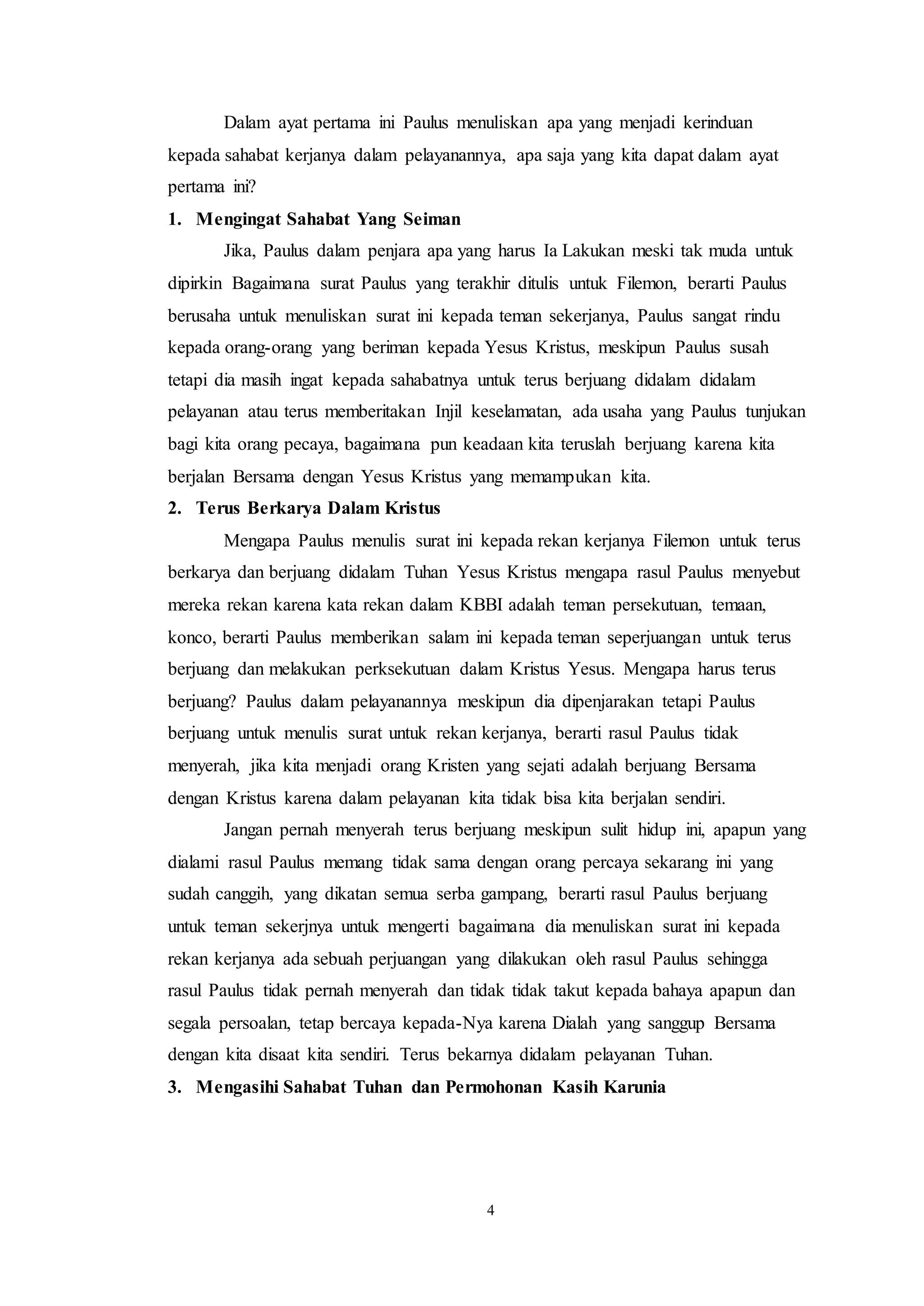 Tafsiran Surat Filemon | DOCX