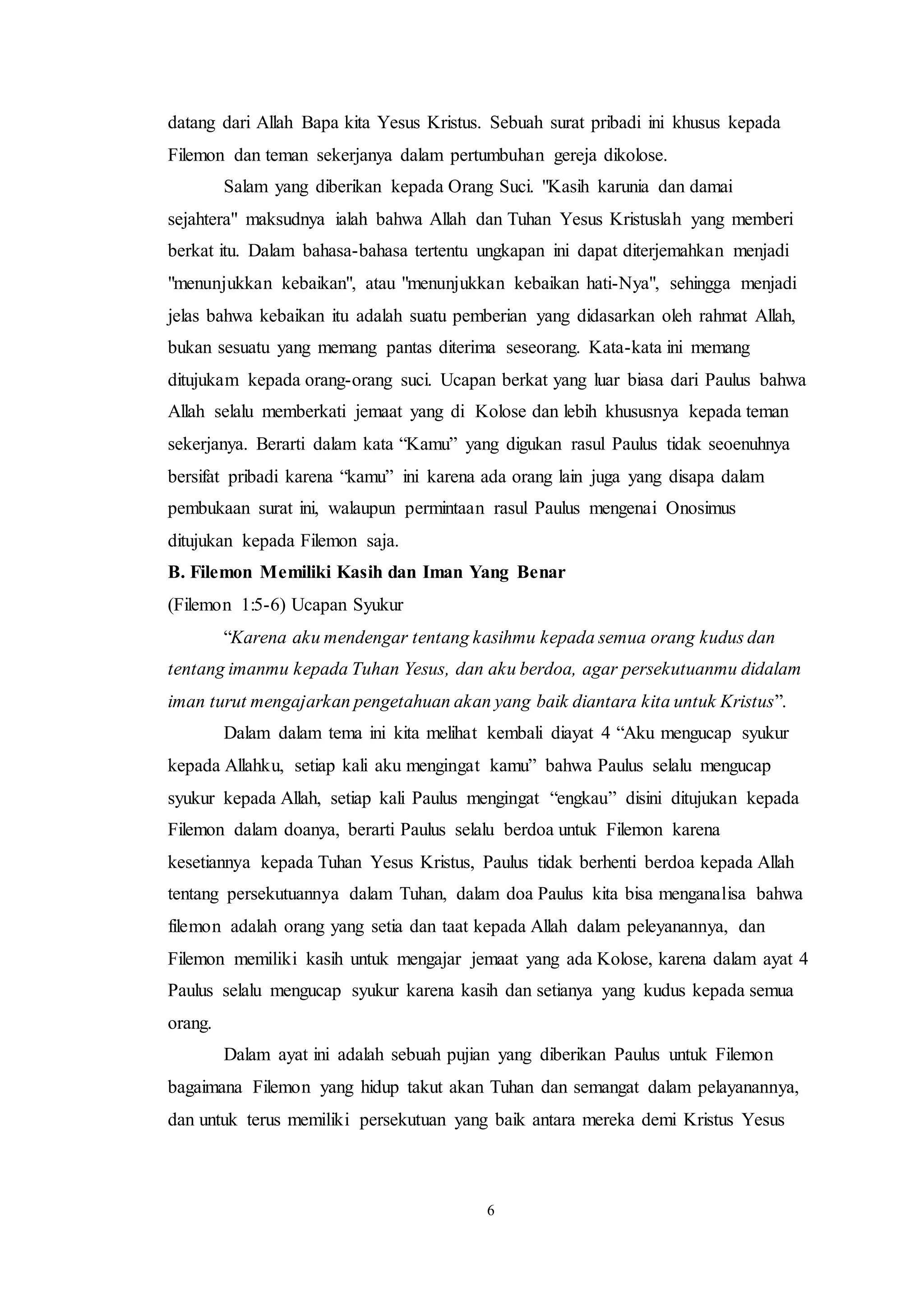 Tafsiran Surat Filemon | DOCX