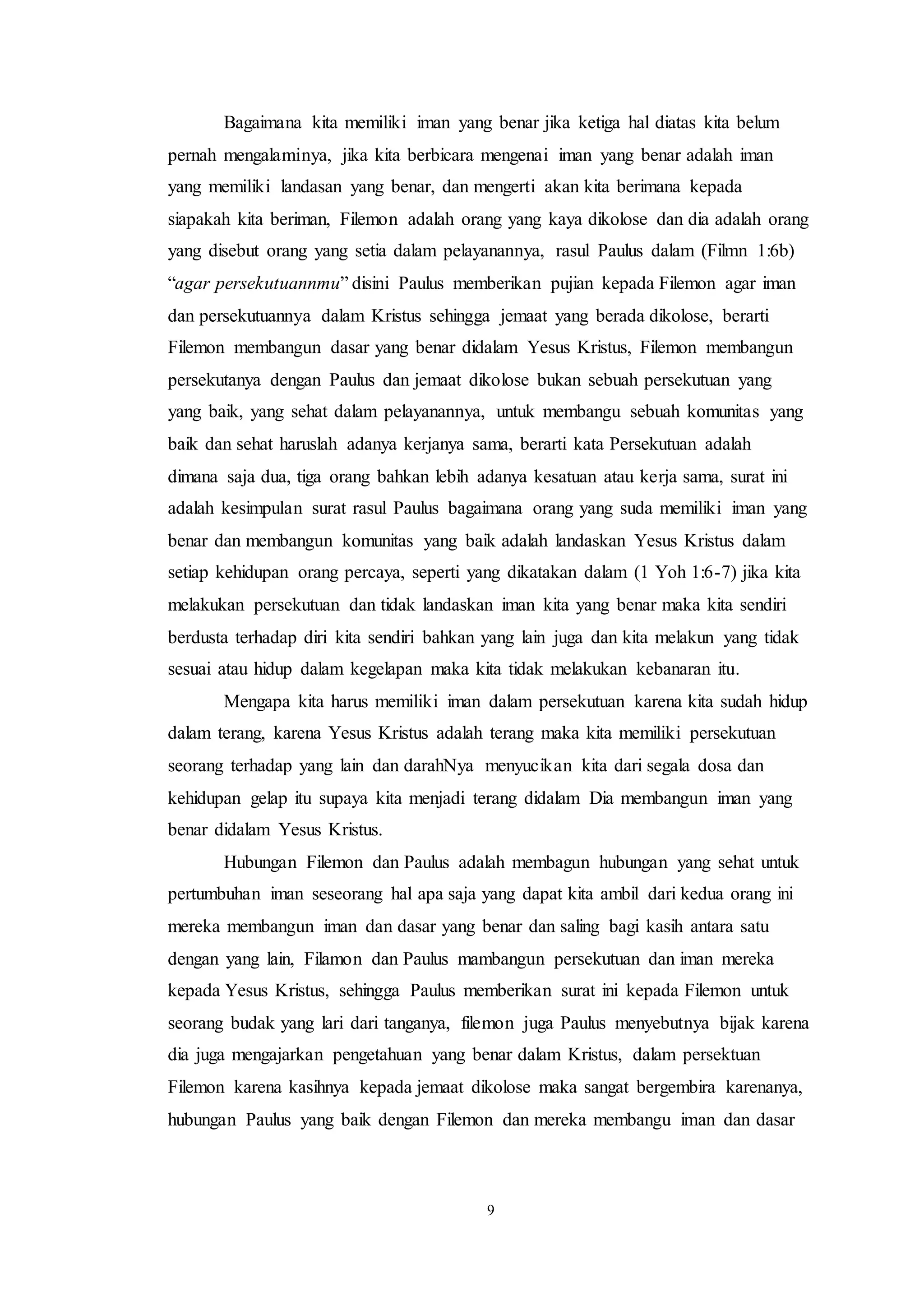 Tafsiran Surat Filemon | DOCX