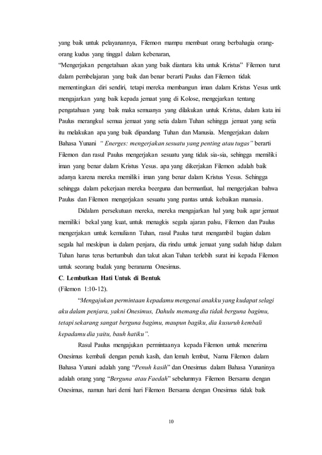 Tafsiran Surat Filemon | DOCX