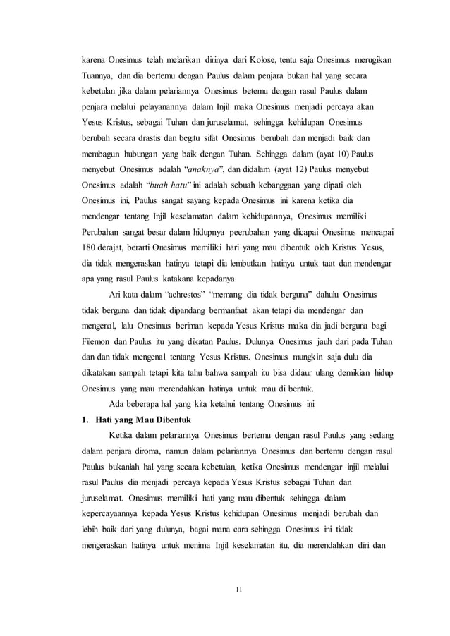 Tafsiran Surat Filemon | DOCX