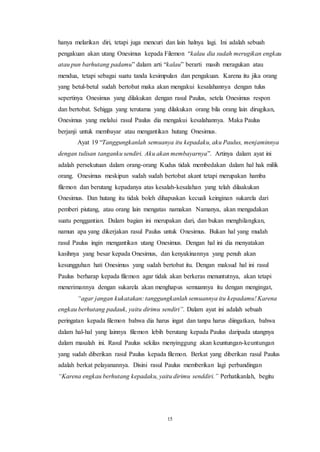 Tafsiran Surat Filemon | DOCX
