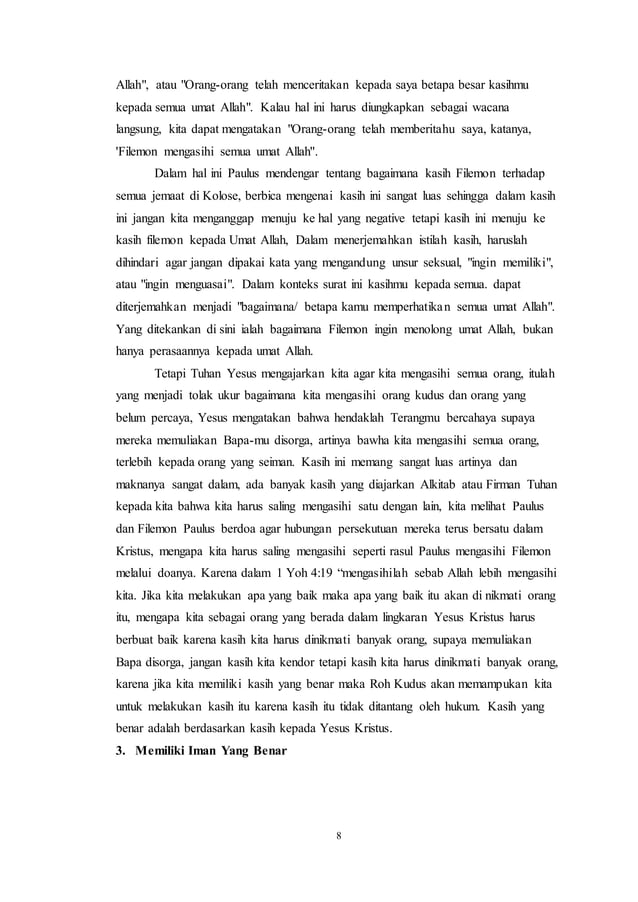 Tafsiran Surat Filemon | DOCX