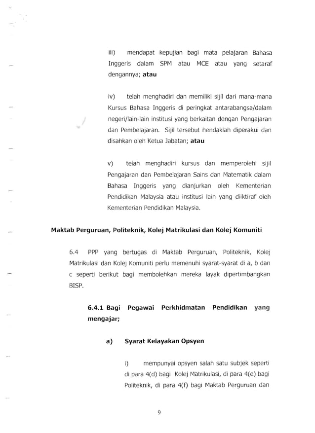 Surat pekeliling panduan pembayaran bisp | PDF
