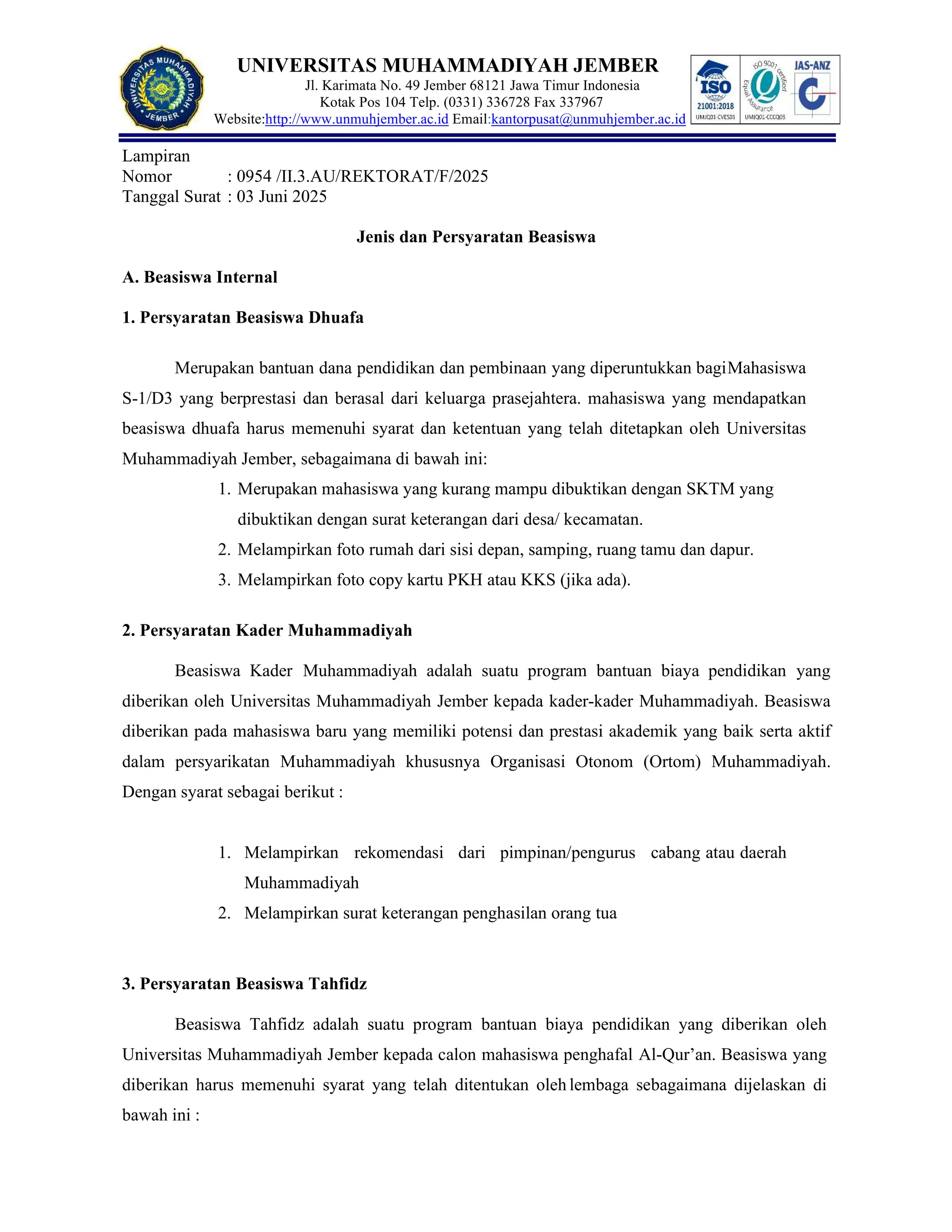 surat pemberitahuan beasiswa unmuh jember 2025.pdf