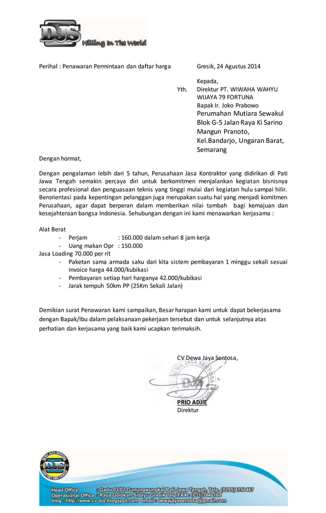 Surat penawaran | PDF