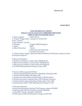 Surat pencalonan anggota dprd mailan | DOC