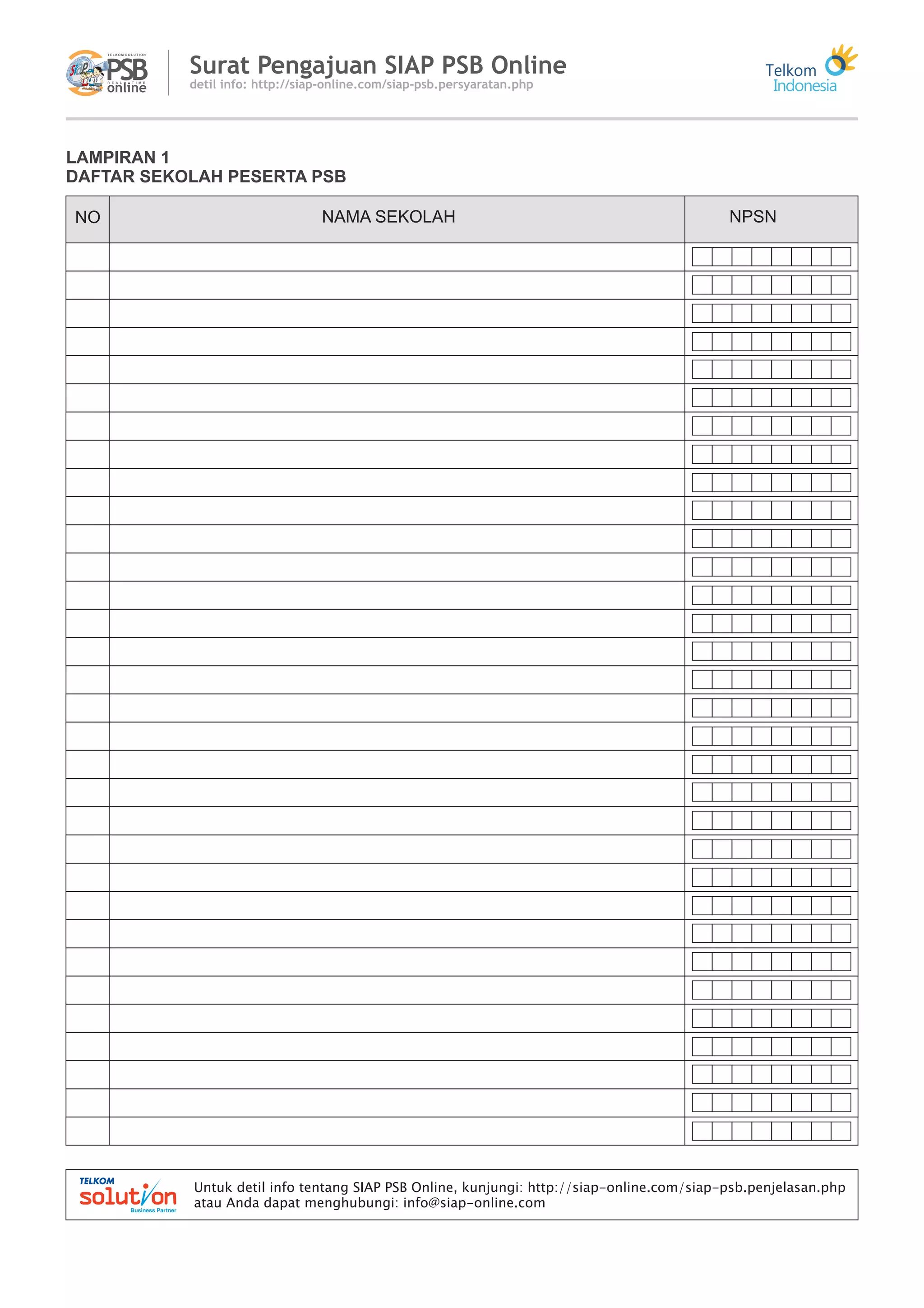 Surat pengajuan siap_psb | PDF