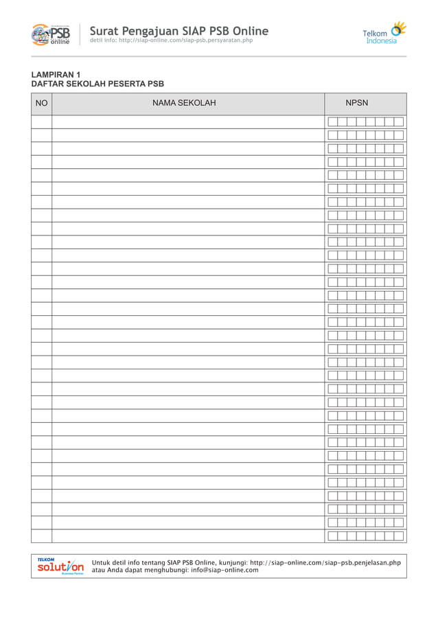 Surat pengajuan siap_psb | PDF