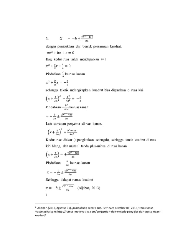 Surat pengantar dan penjabaran rumus abc | DOCX