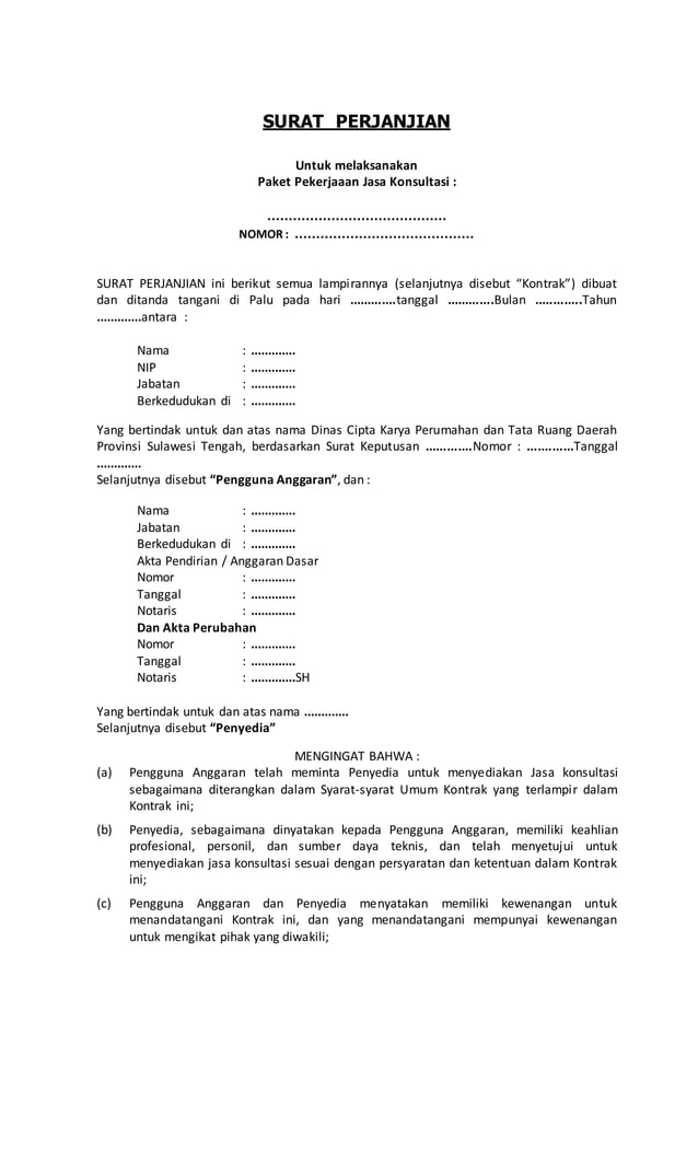 Surat perjanjian | PDF