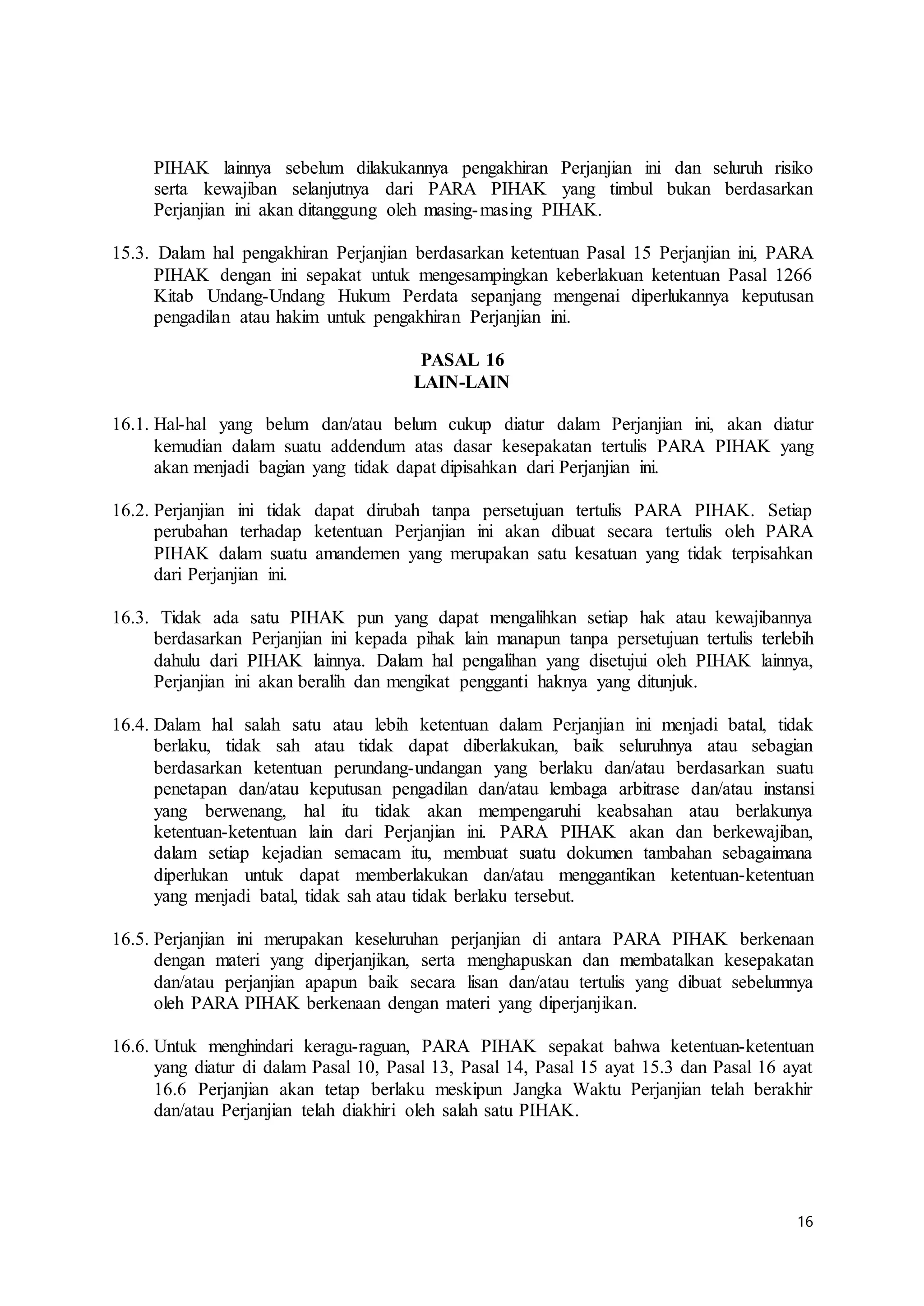 Contoh Surat Perjanjian Kerja Jasa pengamanan Apartemen Terbaru (Beli ...