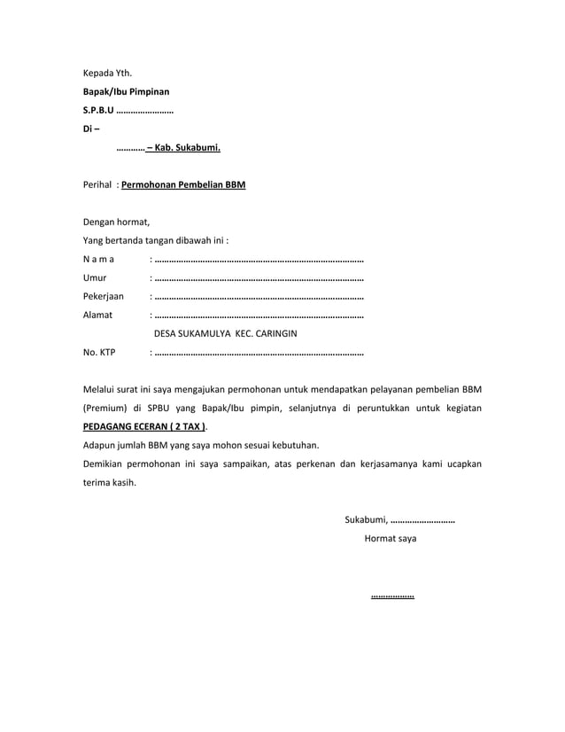 Surat permohonan | PDF