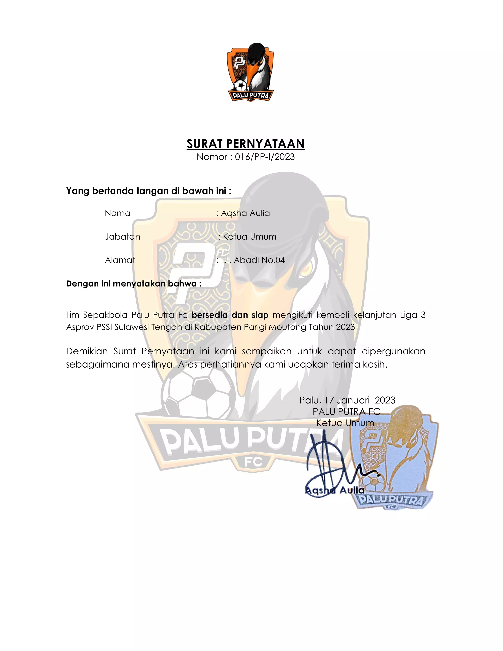 SURAT PERNYATAAN KLUB.pdf