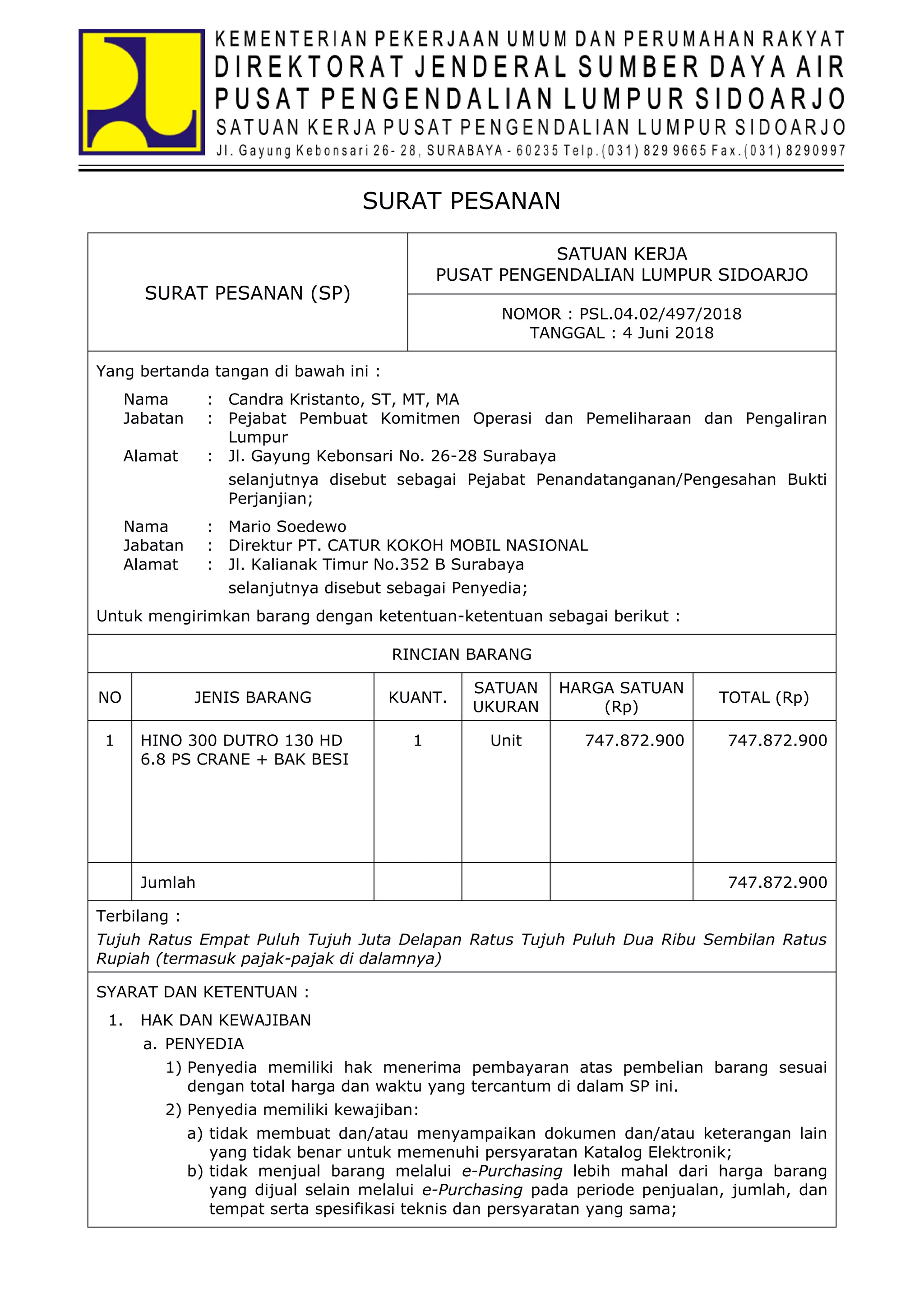 Surat pesanan | PDF