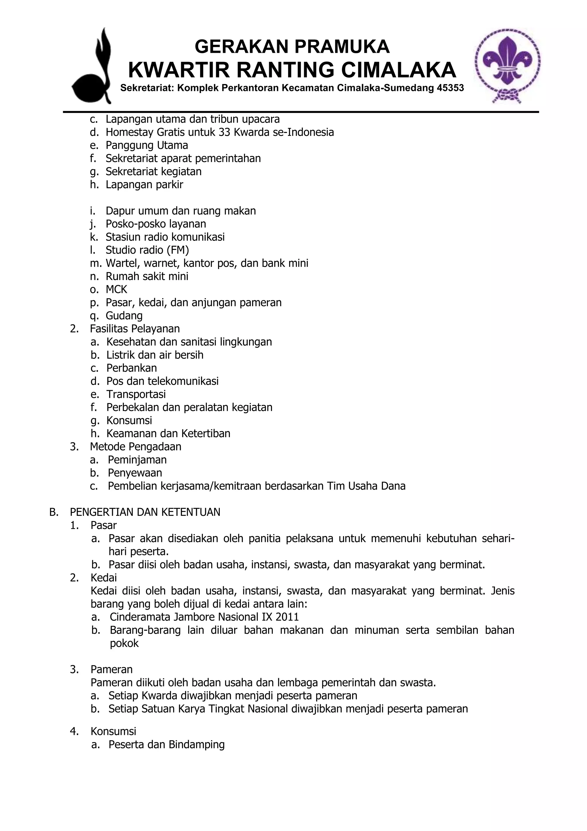 Surat pramuka | DOCX