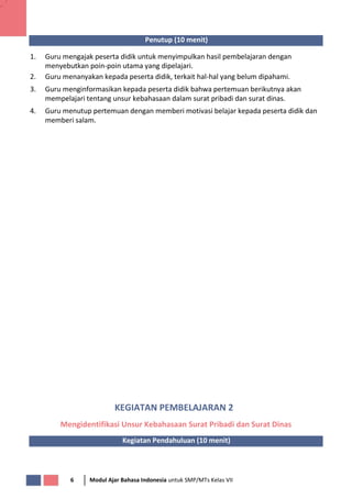 contoh pembuatan rpp SURAT PRIBADI DAN SURAT DINAS OK.doc