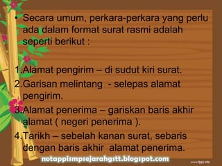 Surat rasmi | PPSX