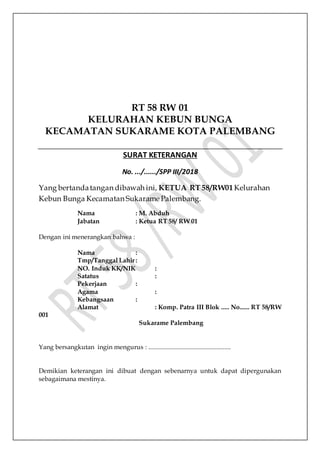 Surat rt | DOCX