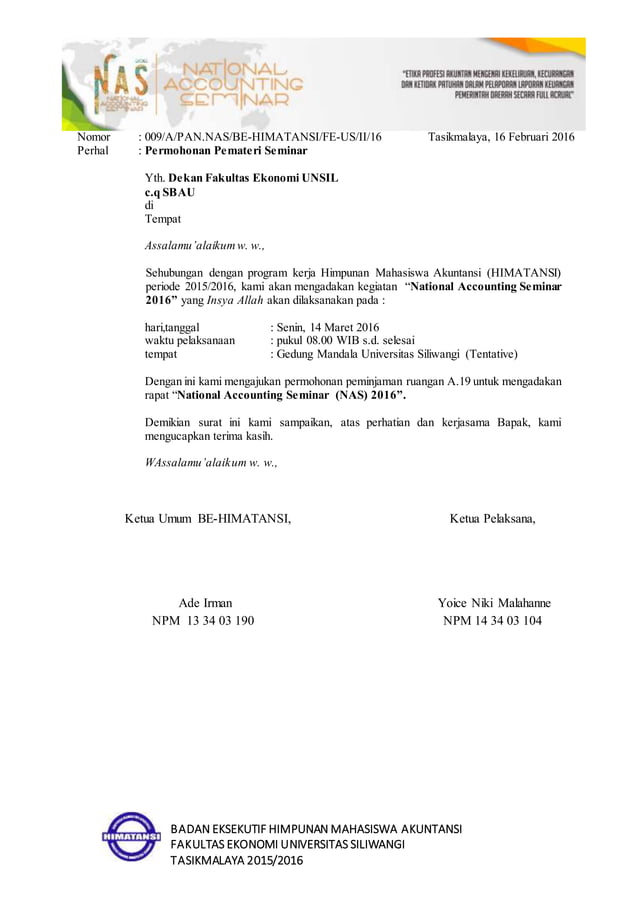 Surat ruangan nas | PDF