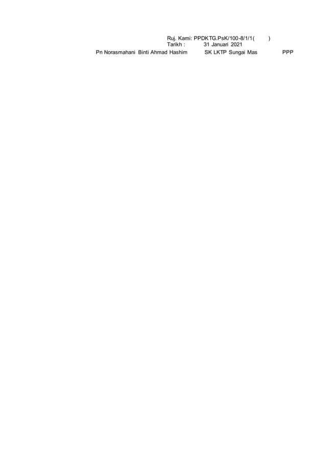 Surat mesy akrab pasca banjir | DOCX