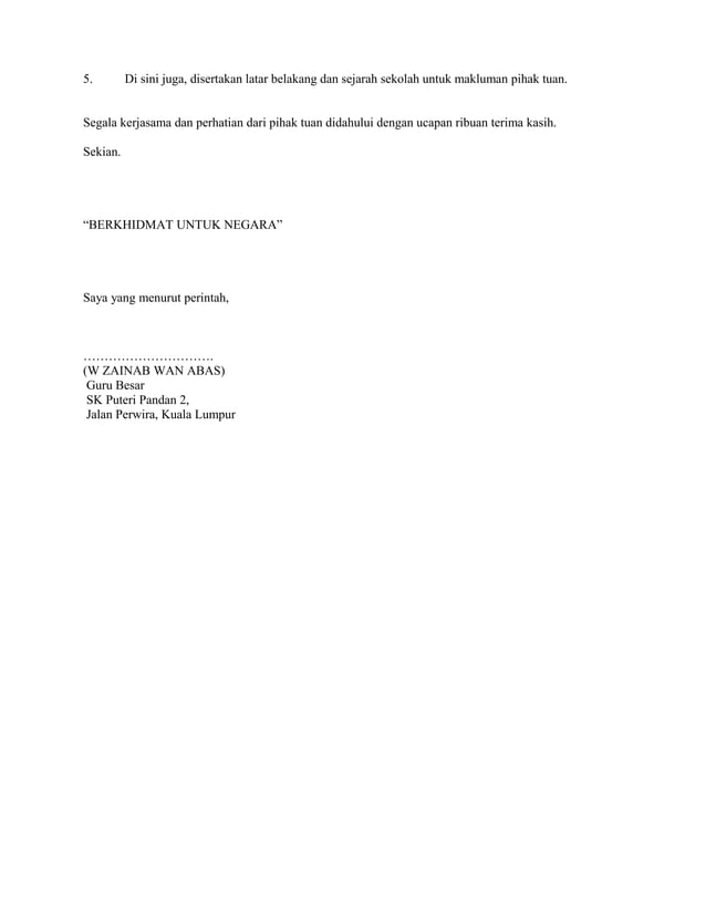 Surat sumbangan dan tajaan bank rakyat | DOC