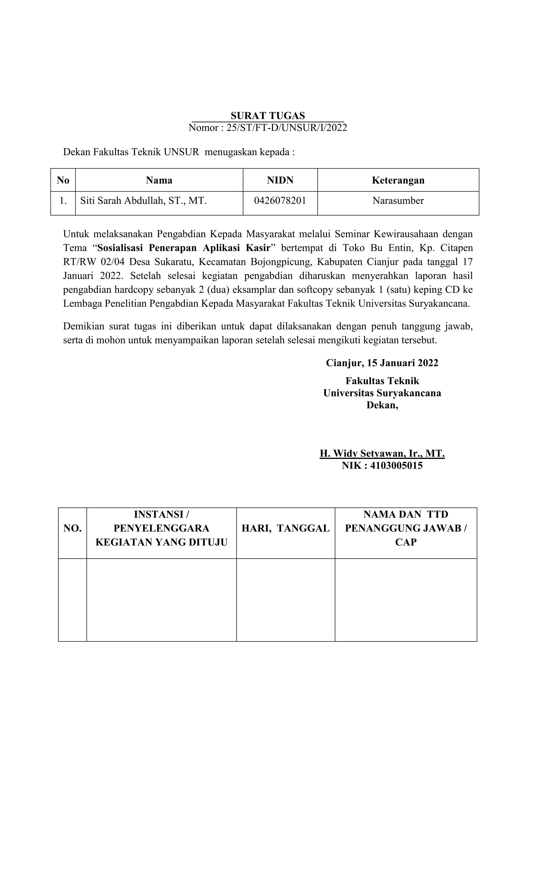 Surat Tugas Pengabdian kepada Masyarakat Bu Sarah 2022.docx